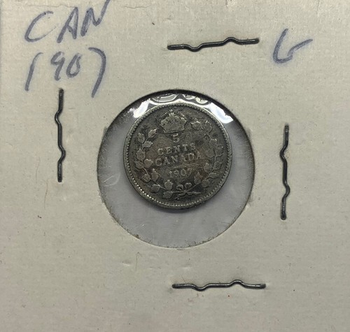 1907 Canada Silver 5 Cent “Edward VII” Coin - #107 | eBay