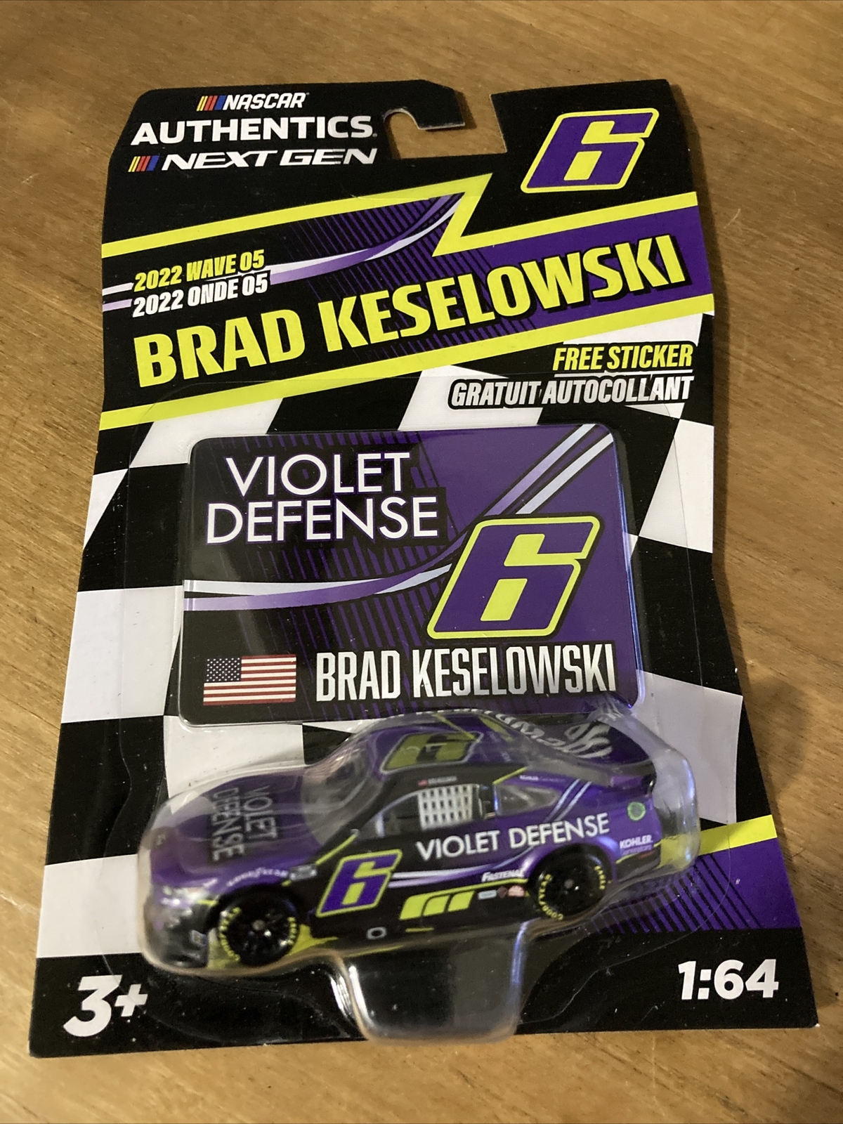 Nascar Authentics Brad Keselowski #6 Violet Defense Wave 5 2022 Diecast ...