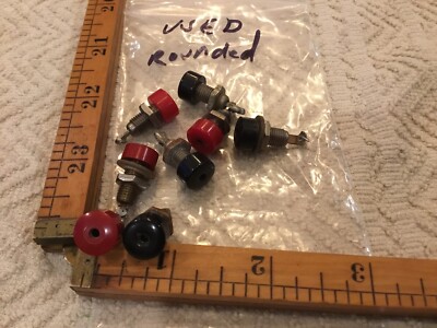 2 Vintage 2mm Jack Panel Mount Test Probe Bakelite, Red And Black Used ...