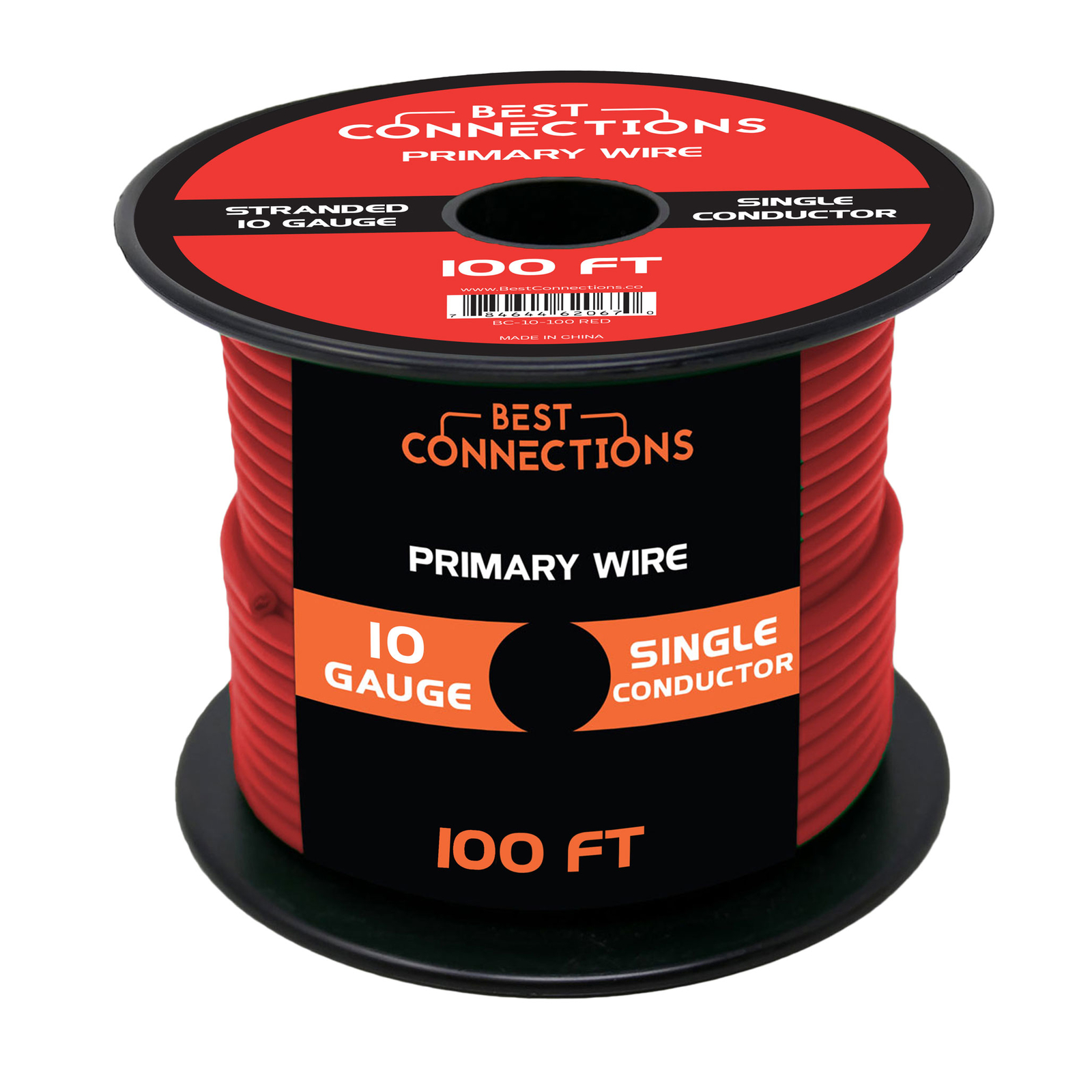 10 Gauge Car Audio Primary Wire (100ft–Red)– Remote, Power/Ground ...