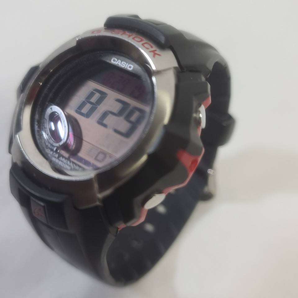 Casio G-Shock Data Memory G-3011 Digital Men's Black Red Silver Watch ...
