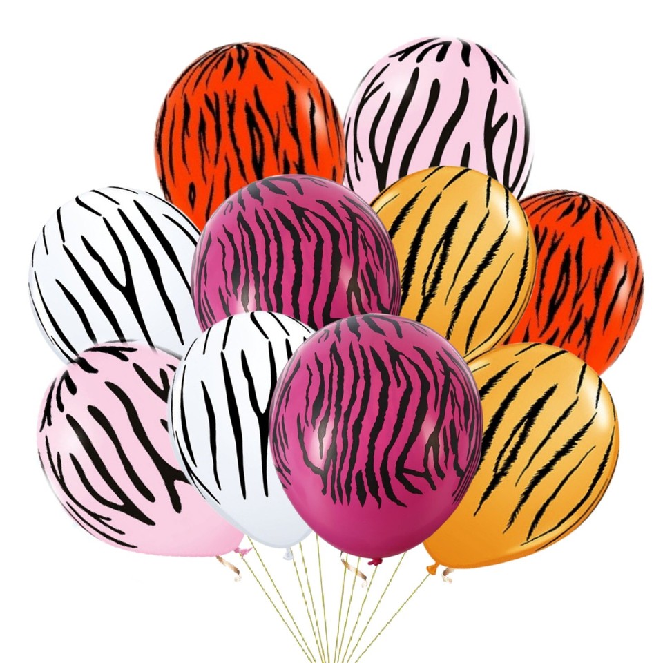 12" Printed Clear Balloons Birthday Valentines Anniversary Party ...