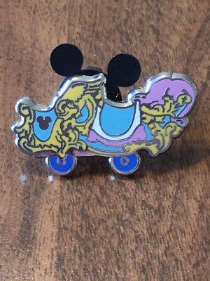 Disney DLR 2011 Hidden Mickey Casey Jr. Train Dark Blue Pink Car Pin C ...