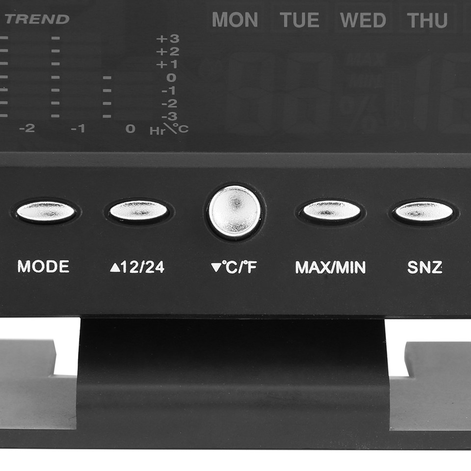 Temperature And Humidity Clock Digital Temperature Humidity Meter Alarm ...