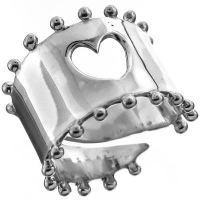 Heart Cut-out 925 Sterling Silver Band Ring | eBay