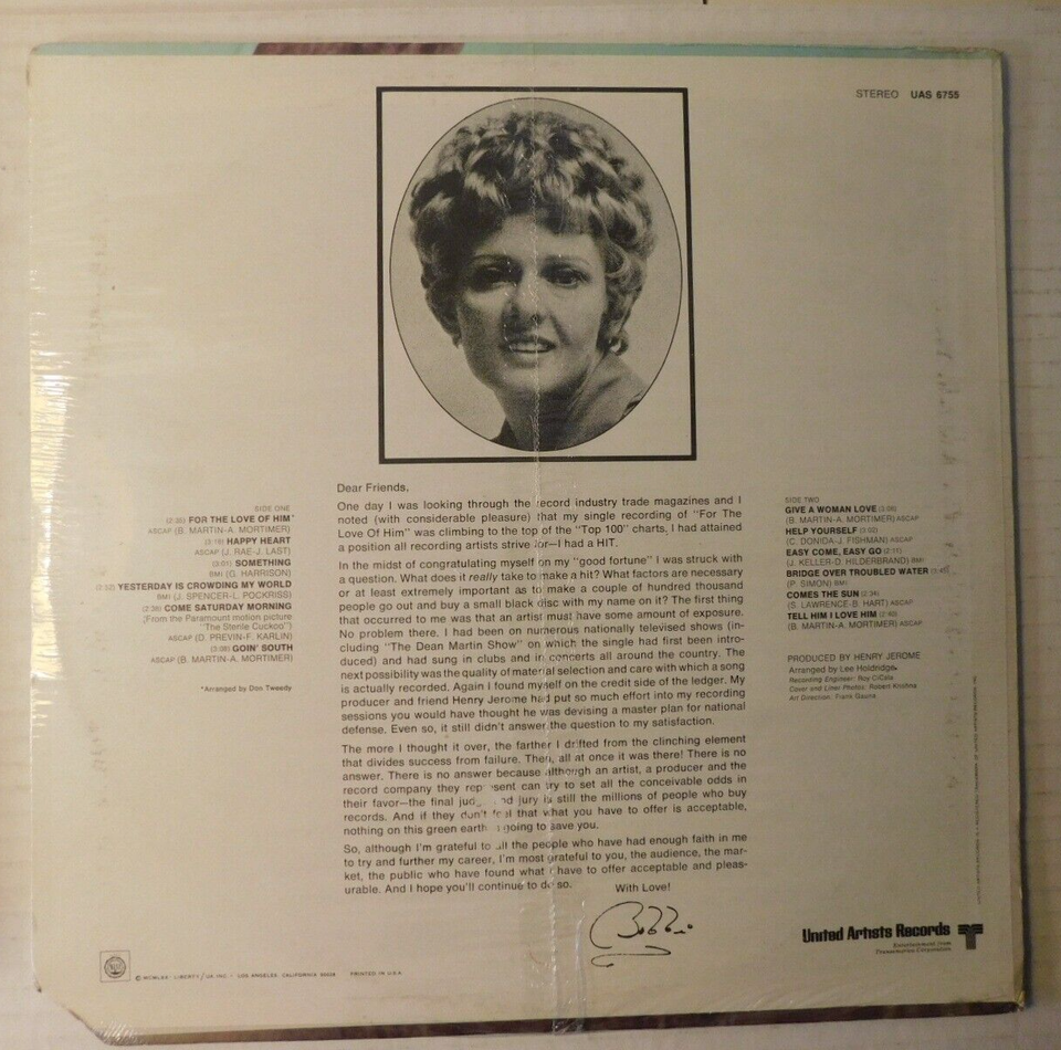 SEALED LP Bobbi Martin "With Love" UAS 6755 | eBay