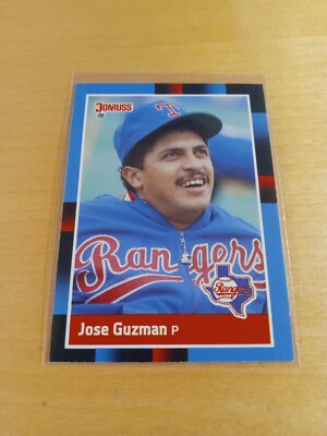 1988 DONRUSS #136 JOSE GUZMAN Texas Rangers Baseball Card, Pitcher ...