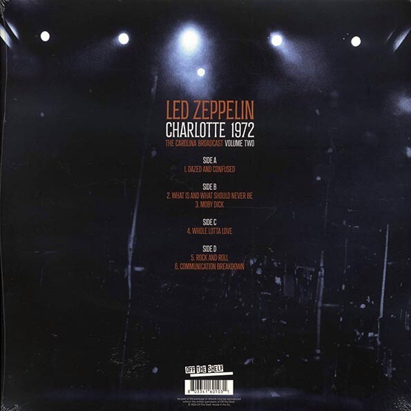 Led Zeppelin Charlotte 1972 Vol Two Limited Edition White Vinyl 2LP ...