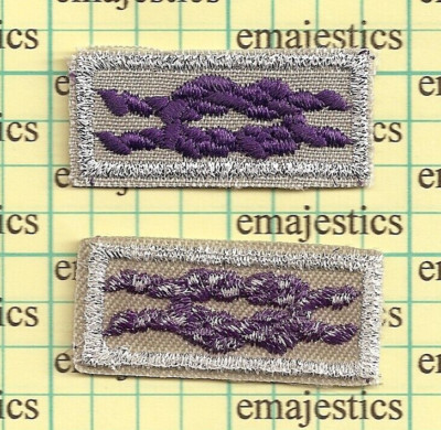 BSA ADULT RELIGIOUS AWARD SQUARE KNOT MINT PATCH DARK PURPLE CLEAR ...