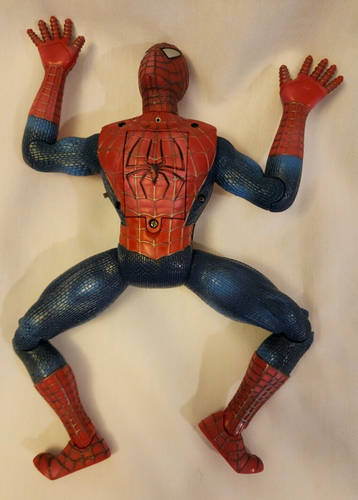 2002 MARVEL THE MOVIE 12" PULL STRING CRAWLING SPIDERMAN ACTION FIGURE ...