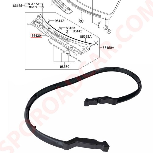 Front Hood Weather Strip Seal Rubber for Hyundai 2009-2014 Genesis BH ...