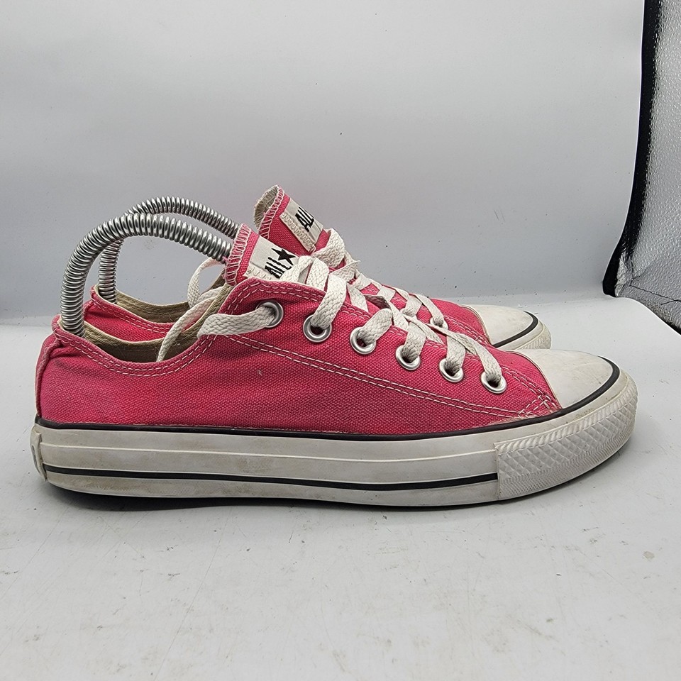 Converse Chuck Taylor All Star Womens 8 Raspberry Low Top Canvas Shoes ...