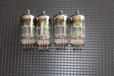 ECC81 RFT lot of 4pcs 2TRIODES Tubes TESTED 100% SOLID SUPPORT GETTER ...