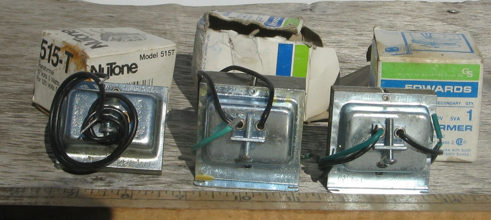 (3) Edwards 590 598 Doorbell Transformer Nutone 515-T 10V Output 120V ...