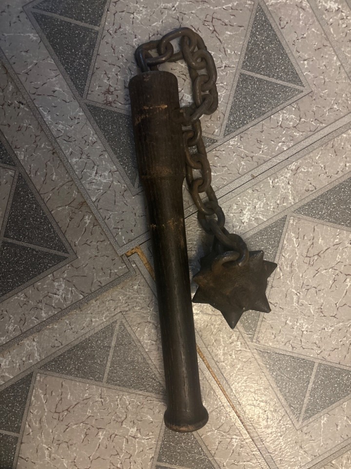 RARE Antique Medieval Style Long Handed Flail "Morning Star" | eBay