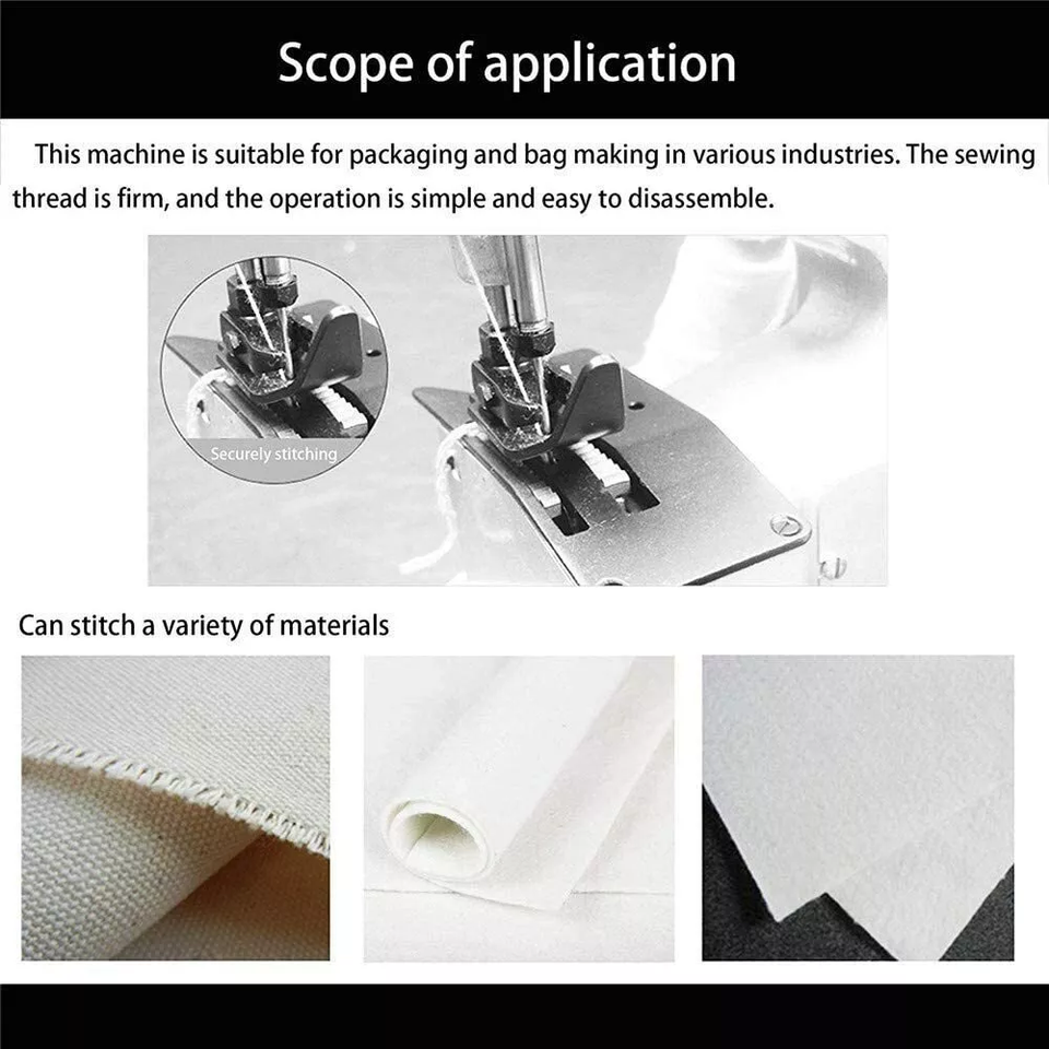 Electric Bag Closer Sewing Machine W/ 6x Thread Portable Industrial Bag ...