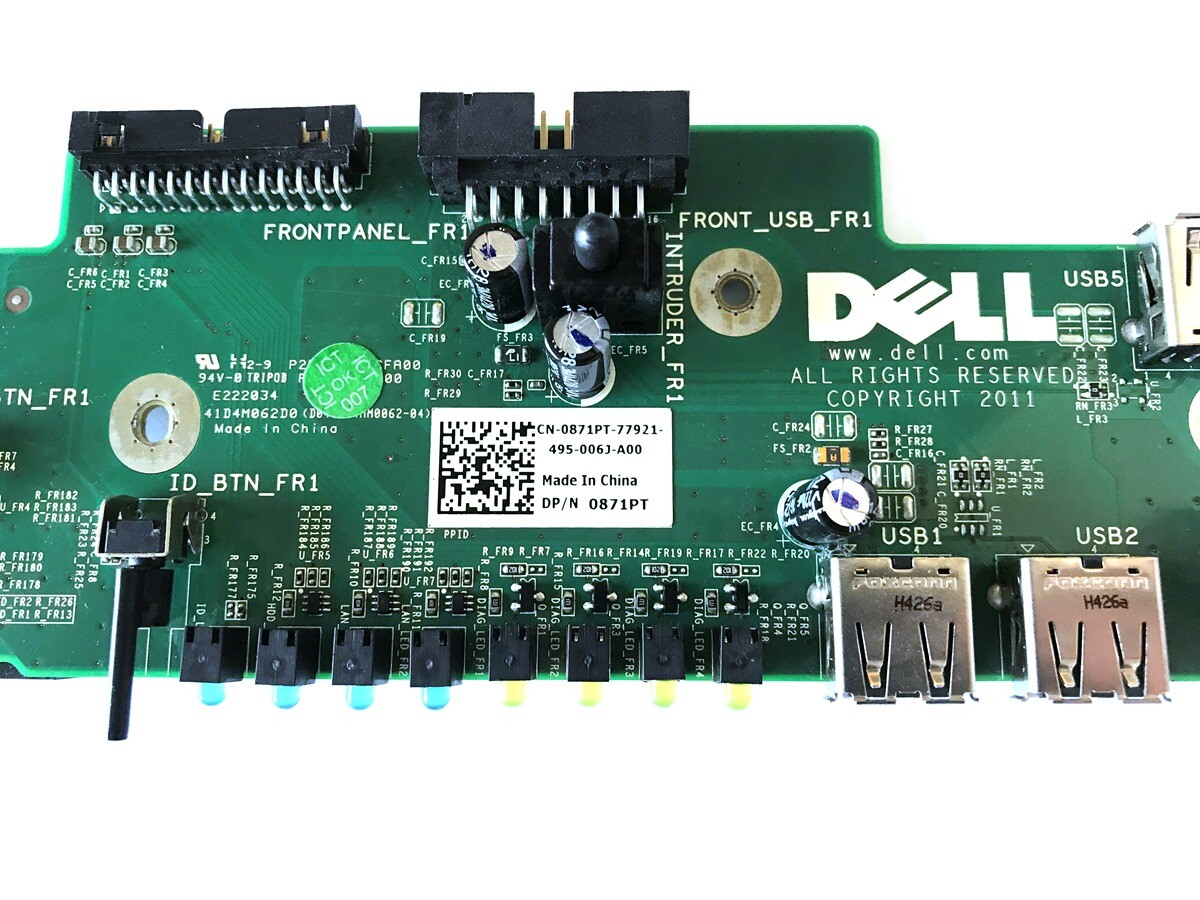 Dell Precision R5500 R7610 Front Control Board 871PT 0871PT CN-0871PT ...