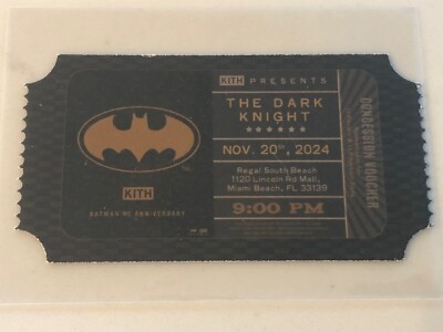 Kith Batman "The Dark Knight" Collectors AMC Ticket Stub 85TH ...