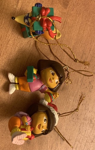 Lot Of 3 DORA THE EXPLORER Backpack Swiper Dora CHRISTMAS TREE ORNAMENT ...