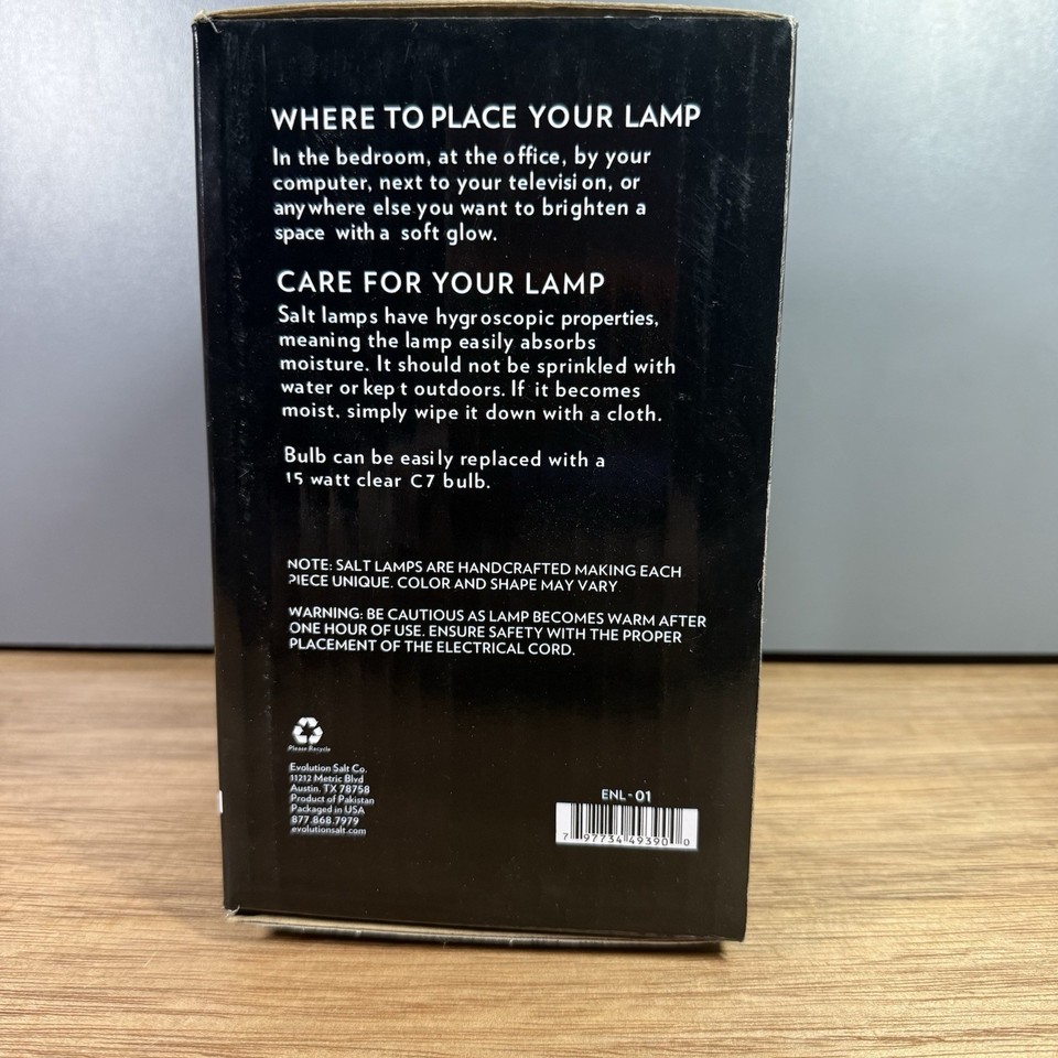 Evolution Salt Co Himalayan Crystal Salt Lamp Small with Cord & Bulb | eBay