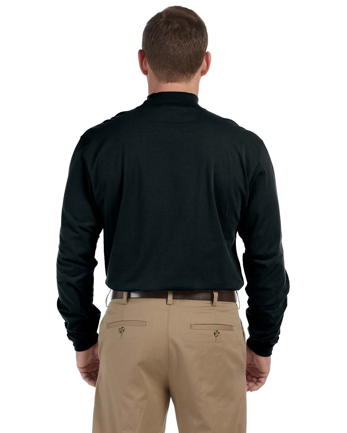 D420 Devon & Jones Sueded Cotton Jersey Mock Turtleneck Long Sleeve ...