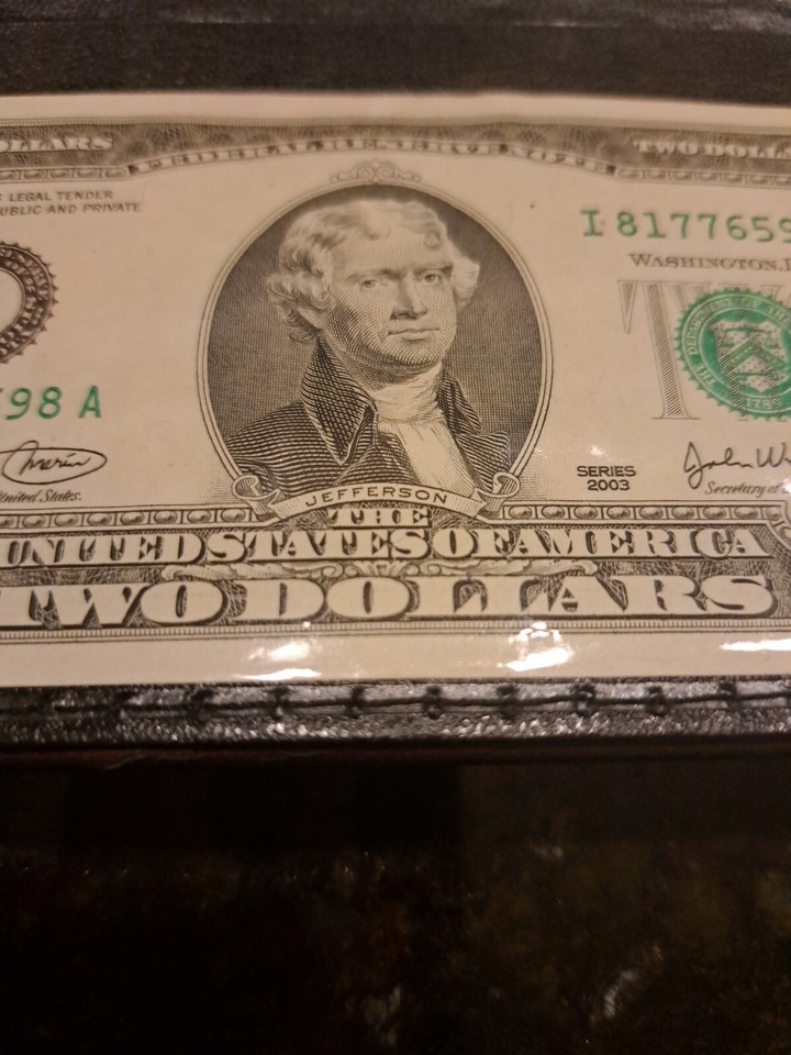 Authentic Uncirculated Two Dollar Note I 81776588 A 2003 Series With ...