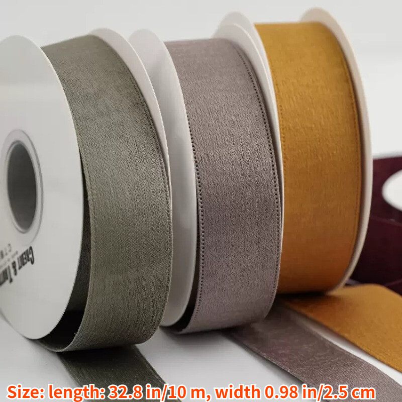10M Velvet Ribbon Double-Sided Strips Webbing Edge Trim Fabric DIY ...