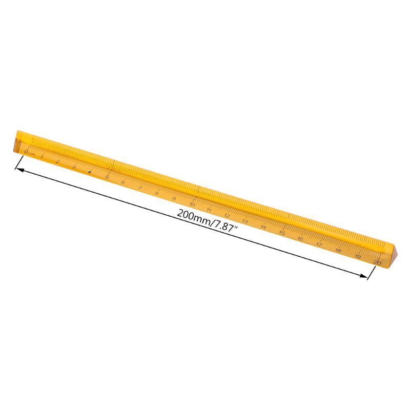 Clear Acrylic Triangle-shaped Ruler Measuring Range 0-20cm for Teachers ...