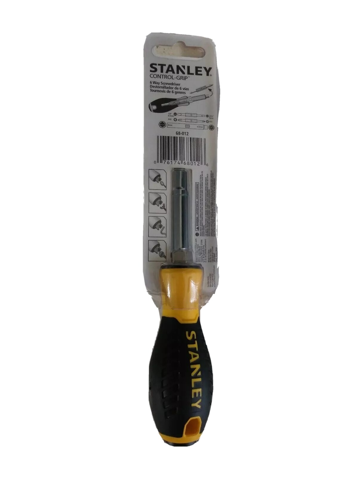 Stanley 68-012M All-In-One 6-in-1 Multi-Bit Screwdriver W/Ergonomic ...