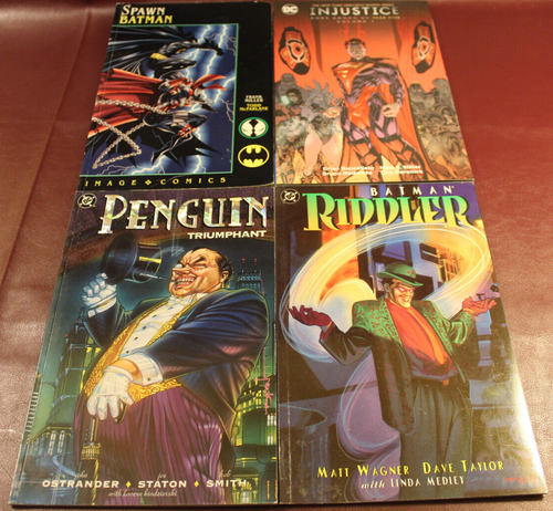 Lot of 4 Batman Comic Books Spawn Batman, Superman Injustice, Penguin ...