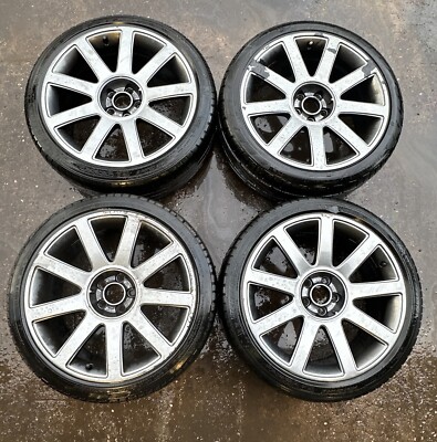 Audi TT Mk1 8N, 18x 8J RS4 9 Spoke Alloy Wheels & Tyres 5x100 Genuine ...