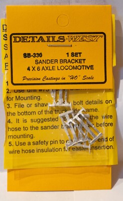 Details West HO #330 Locomotive Sander Brackets -- 4- & 6-Axle Trucks ...