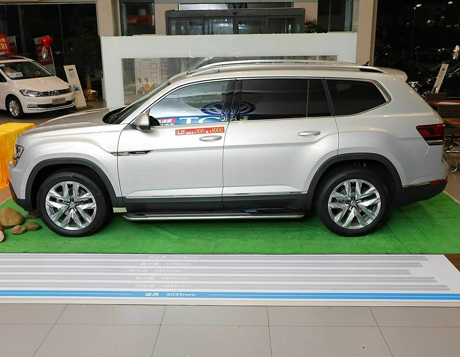 Fit For VW Volkswagen Atlas Teramont 2018-2022 Nerf Bar Side Step ...