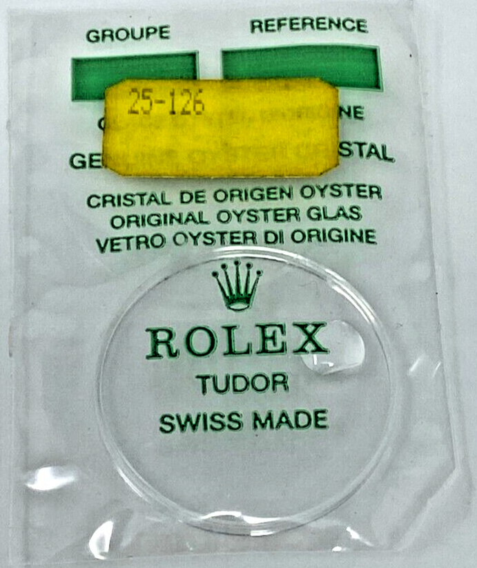 ROLEX CRYSTAL 25-126 RARE FOR TUDOR OYSTERDATE PRINCE WATCHES 9080-0 ...