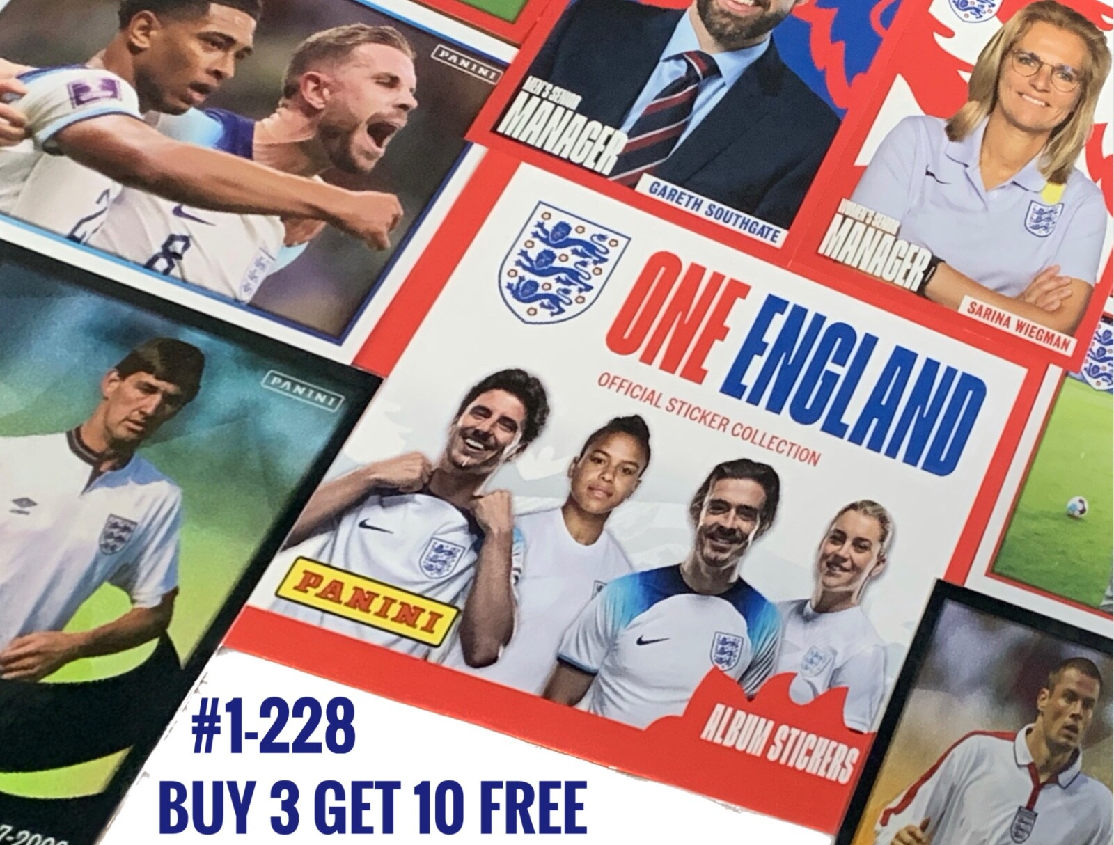 ONE ENGLAND Sticker Collection By Panini - #1-228, Buy 3 Get 10 Free ...