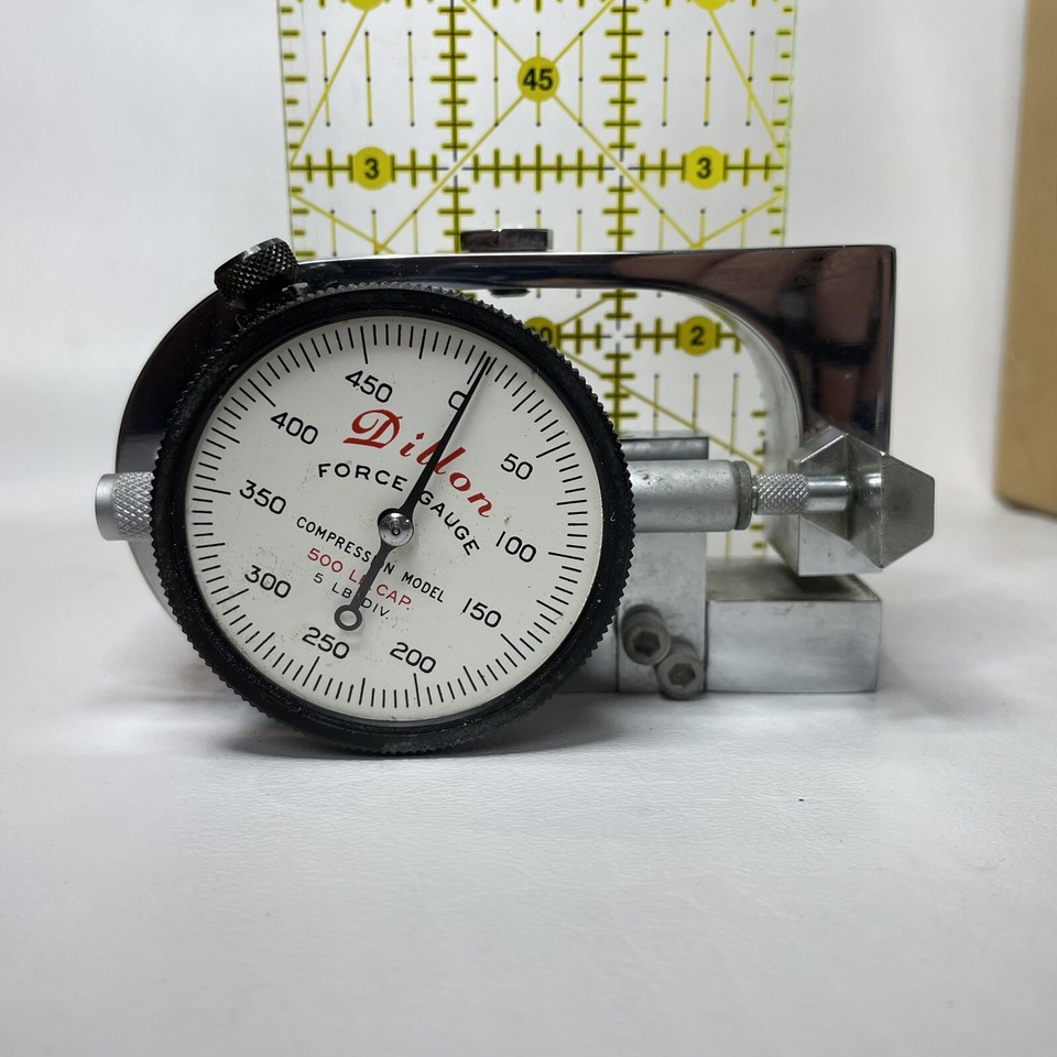 Dillon Compression Force Gauge 500lb Capacity, With Wood Box | eBay