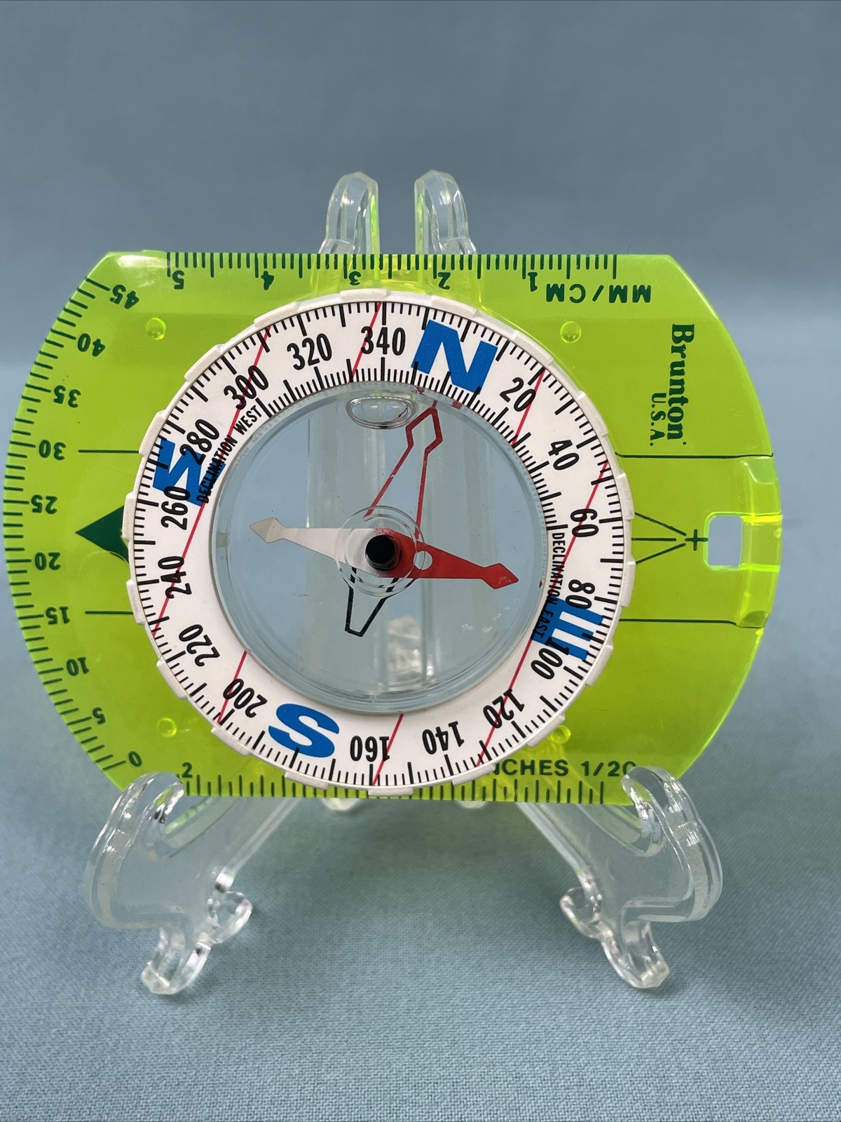 Brunton Optic Green Compass With Inches & MM/CM Measurements Made In U ...