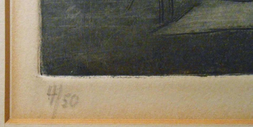 ISABELLA BANKS MARKELL (USA 1891-1980) 'BOSTON' B/W AQUATINT PRNT #4/50 ...