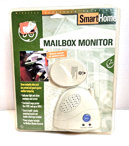 GE Smart Home Mailbox Monitor Door Sensor with Light & Chime NEW Sealed ...