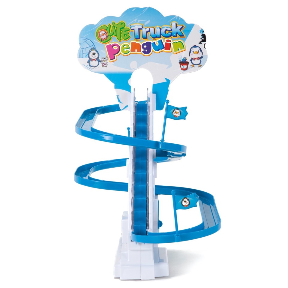 Playful Penguin Race Game, Roller Coaster Musical Toy Track Playset ...