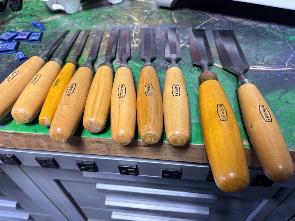 Marples Sheffield England Wood Chisels 10pc Set Unused New Old Stock | eBay