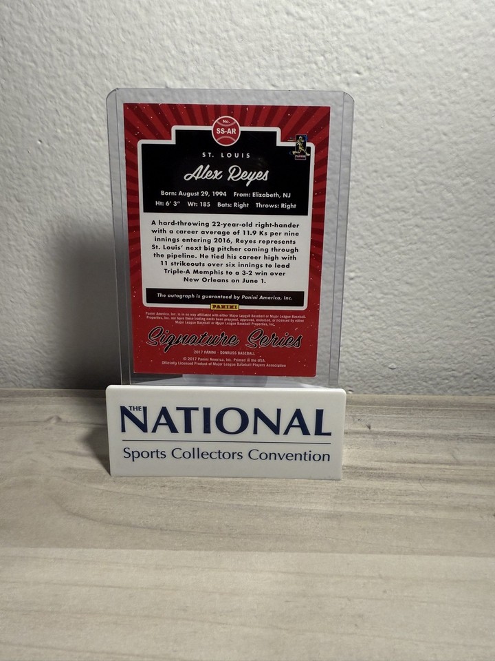 2017 Panini Donruss Signature Series Blue /199 Alex Reyes #SS-AR Rookie ...