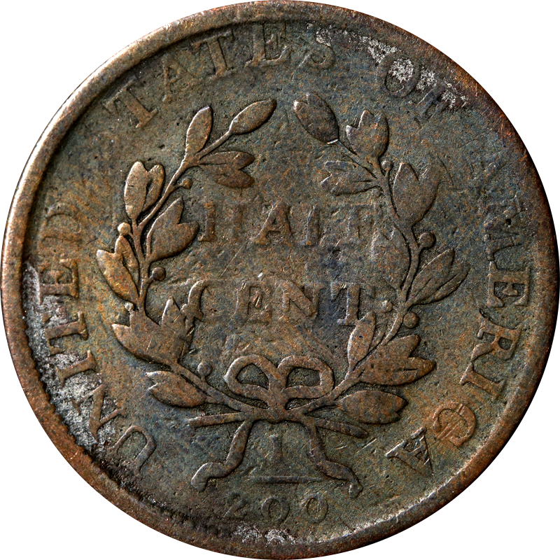 1807 Draped Bust Head Half Cent | eBay