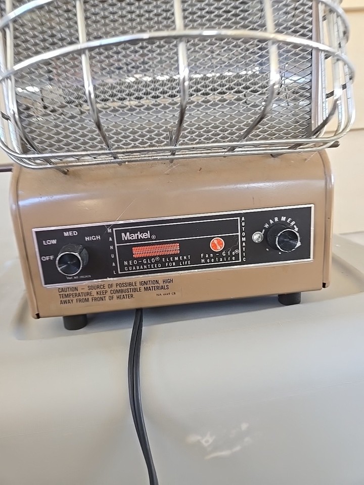 Vintage Markel Electric Space Heater 198TE Neo-Glo Fan-Glo Heetaire ...