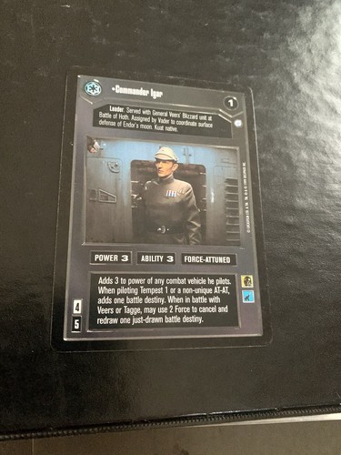 SWCCG: Commander Igar Endor Rare Star Wars CCG Decipher NM/LP | eBay
