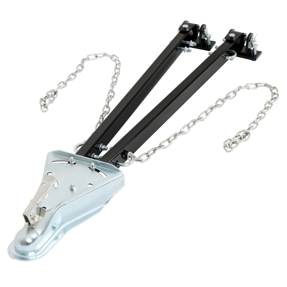 Adjustable Tow Bar 5500lbs w/Safety Chain 24" to 41" Wide For Camper RV ...