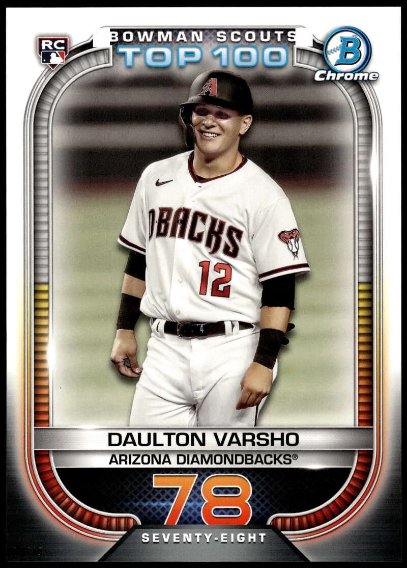 Daulton Varsho 2021 Bowman 5x7 Scout's Top 100 #BTP-78 25/49 ...