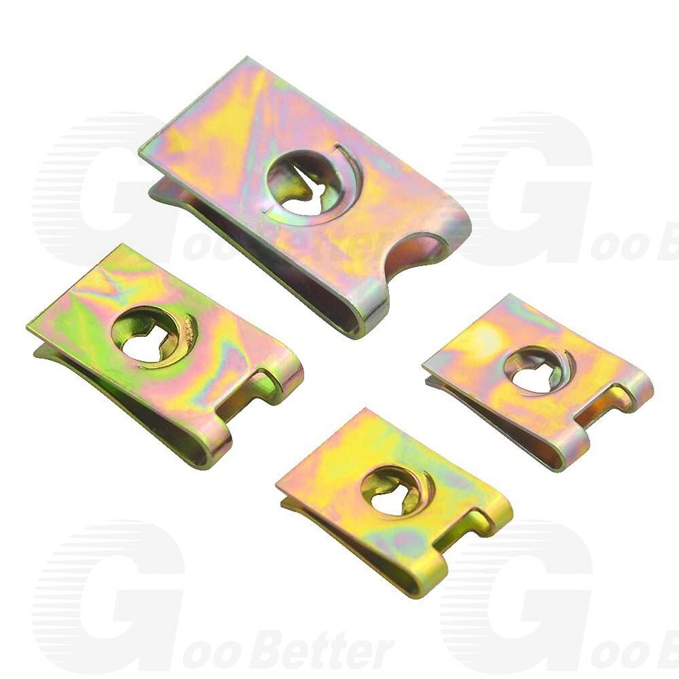 110Pc Car Screw Clip U Nut Clip Body Fender Bumper Retainer Gasket M6 ...