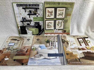 Lot (5) Ballard Designs Catalogs Interior Design Decorator Idea Books ...