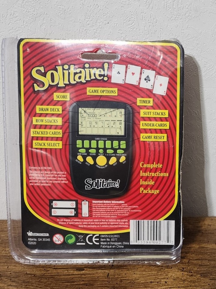 Westminster Pocket Arcade Solitaire Handheld Electronic Game ...